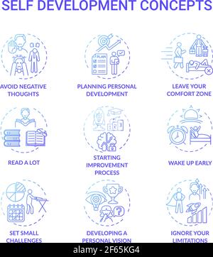 Thought development line icons collection. Ideation, Conceptualization ...