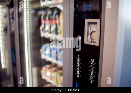 vending machine operation panel keyboard Stock Photo - Alamy