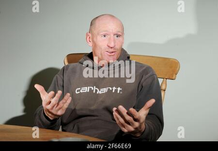 CARDIFF BLUES AND WALES RUGBY PLAYER GARATH THOMAS AT HOME IN BRIDGEND ...