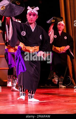 Traditional Okinawan dances at the Okinawan Association of Peru ...