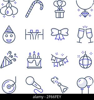 party decoration icons Stock Vector Image & Art - Alamy