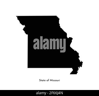 Missouri state map. US state map. Missouri silhouette symbol. Vector ...