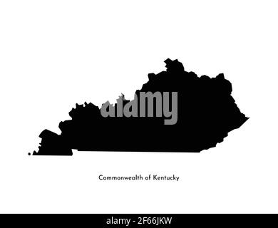Kentucky simple logo. State map outline - smooth simplified US state ...