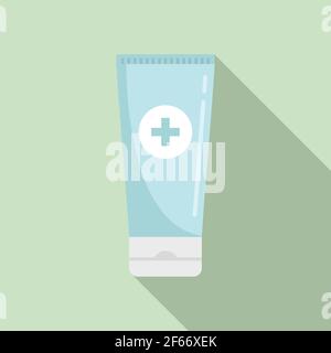 Antiseptic gel tube icon. Flat illustration of Antiseptic gel tube ...