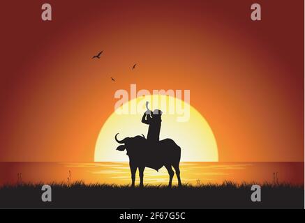 pepa player silhouette from assamese bihu . The pepa is a hornpipe ...