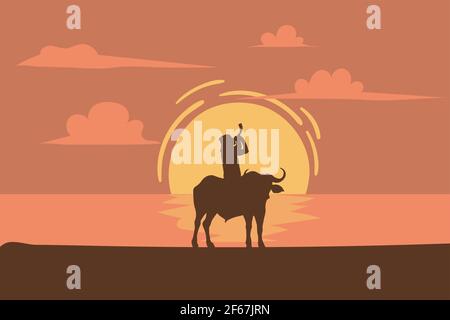 pepa player silhouette from assamese bihu . The pepa is a hornpipe ...