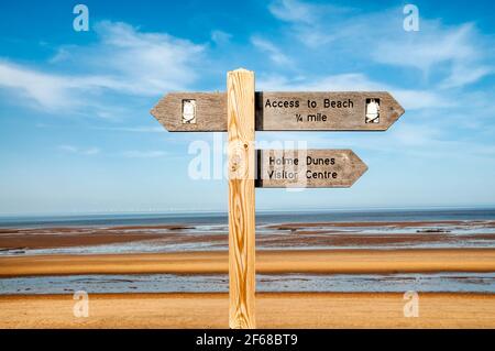Signpost along the North Norfolk Coastal Path Stock Photo - Alamy
