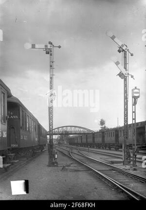 Tracking signal. State Railways, SJ C 349 Stock Photo - Alamy