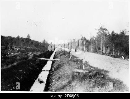 The embankment is built on Faringe-Gimo railway Stock Photo - Alamy
