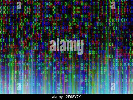 creative matrix code modern background with light rays Stock Photo - Alamy