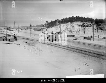 Block post and road transition Stock Photo - Alamy