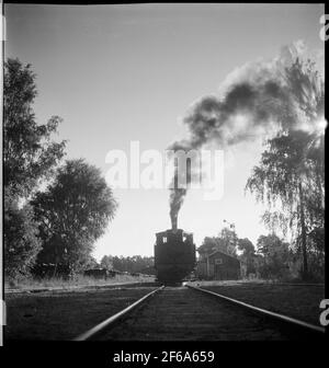 Steam locomotive on fan yard Stock Photo - Alamy