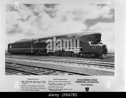 Pennsylvania Railroad, PRR T1 6110. One of two prototypes of locomotive ...