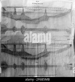 The railway bridge at Stocksund Stock Photo - Alamy