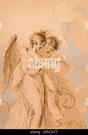Two Angels Singing by Benjamin West Stock Photo - Alamy