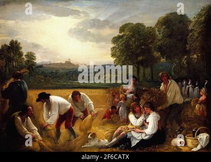 Benjamin West - Harvesting at Windsor Stock Photo - Alamy