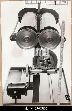 Mauzin chart folding machine Stock Photo - Alamy