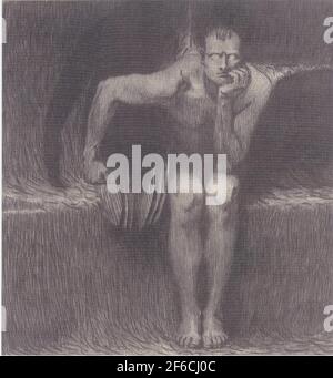 Franz von Stuck - lucifer c 1890 Stock Photo - Alamy