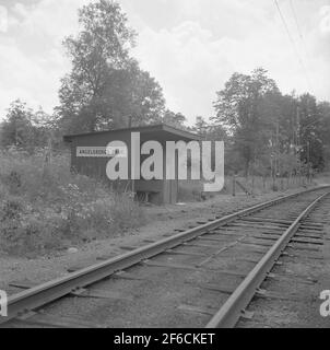 Rail bus stop opened in 1945 Stock Photo - Alamy