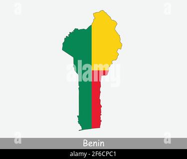 Benin icon. Country map on dark background. Stylish Benin map with ...