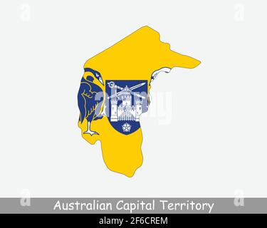 Map of the Australian Capital Territory with the capital canberra Stock ...