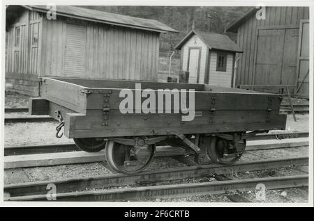 Reconstruction of an open freight cart that Frykstad's railway used ...