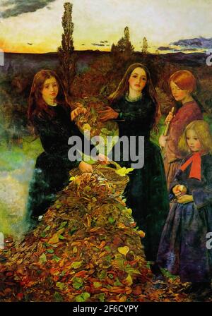 Autumn Leaves, John Everett Millais, 1856 Stock Photo - Alamy
