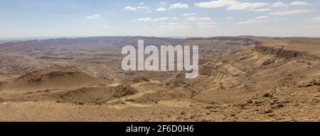 The small crater is a makhtesh, a geological erosional landform of ...