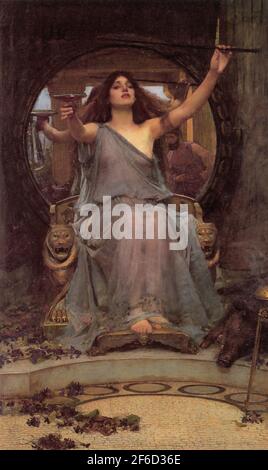 Circe Offering the Cup to Ulysses 1891 by John William Waterhouse Stock ...