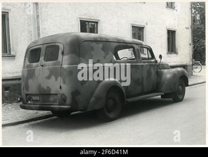 Volvo PV 833 with registration number 78000. Advertising image Stock ...