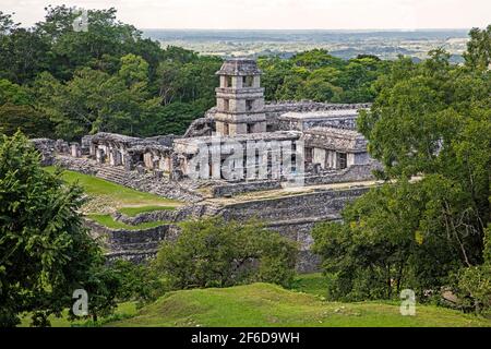 The Palace Observation Tower, pre-Columbian Maya archaeological site of ...
