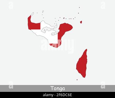 Tonga flag, vector illustration on a white background Stock Vector ...