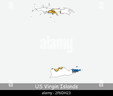 US Virgin Islands Flag- An Illustration of a US Virgin Islands Flag ...