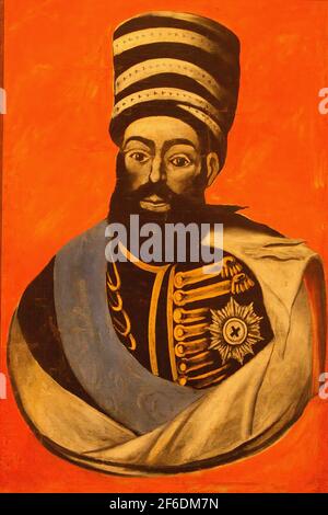 The painting of Erekle II of Georgia by Niko Pirosmani, displayed at ...