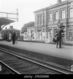 Old railway station in Falkenberg Stock Photo - Alamy