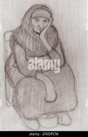Seated Peasant Woman 1903 by Paula Modersohn-Becker Stock Photo - Alamy