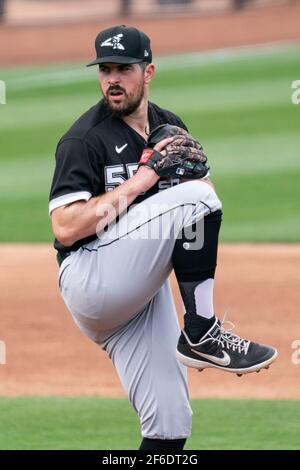 Chicago White Sox starting pitcher Dallas Keuchel in action against the ...