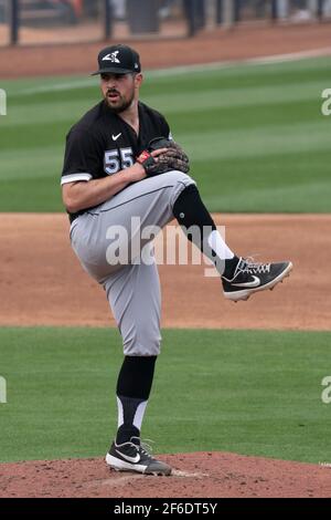Chicago White Sox starting pitcher Brandon Eisert throws against the ...
