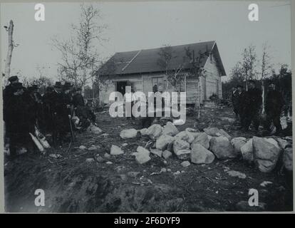 Sami offered to buy a bear skin Stock Photo - Alamy