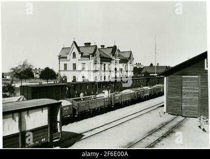 Train at Visby station, about 1910 Stock Photo - Alamy
