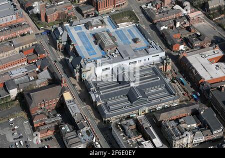 aerial view of Bolton Market Place Shopping Centre, Greater Manchester ...