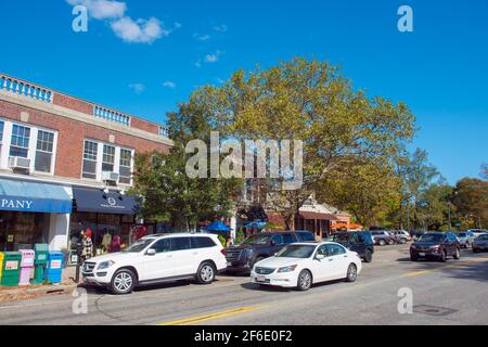 Wellesley town center historic commercial buildings on Central Street ...