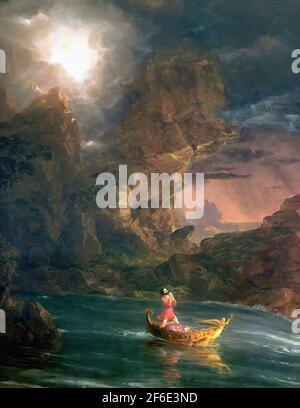 'The Voyage of Life: Manhood' by Thomas Cole, painted in 1842 ...