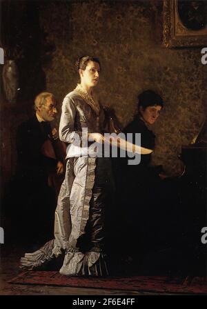 Singing a Pathetic Song, by Thomas Eakins, 1881, American painting, oil ...