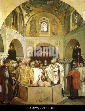 Viktor Vasnetsov - Baptism Prince Vladimir Fragment Vladimir Cathedral Kiev 1893 Stock Photo - Alamy