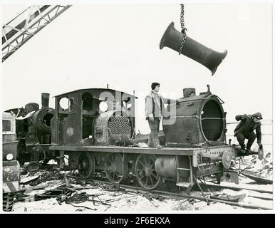 Scrapping steam locomotive Stock Photo - Alamy