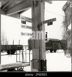 Part of the station area at Gimo Station. The picture is taken in ...