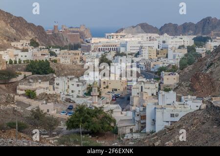 Aerial view of old town Muscat, Oman Stock Photo - Alamy