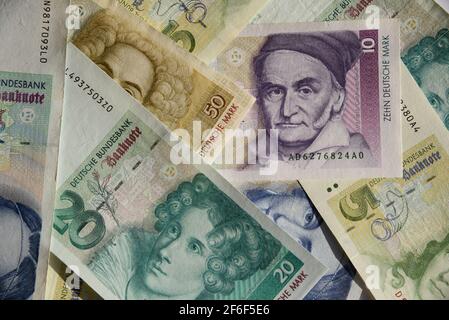 old german bank notes Stock Photo - Alamy