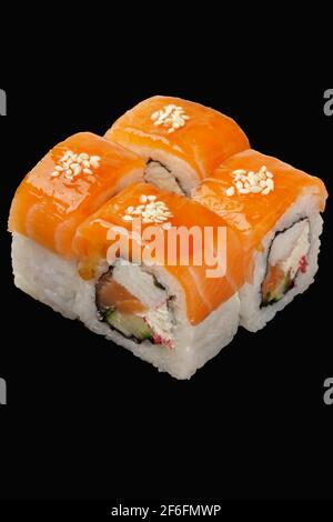 Japanese cold roll with crab Stock Photo - Alamy